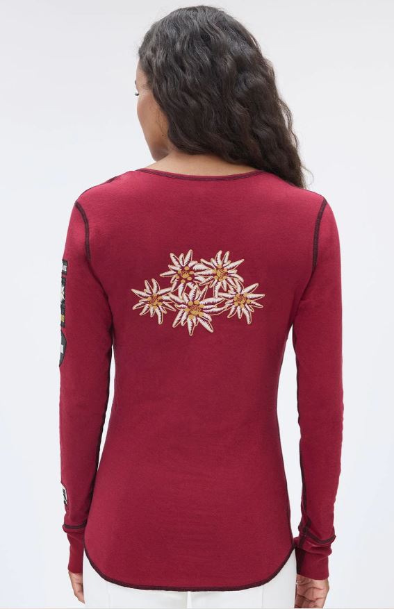 Signature "Alpen Schatz" Swiss Henley - Red