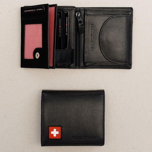 Swiss Leather Wallet - Black – Alpen Schatz