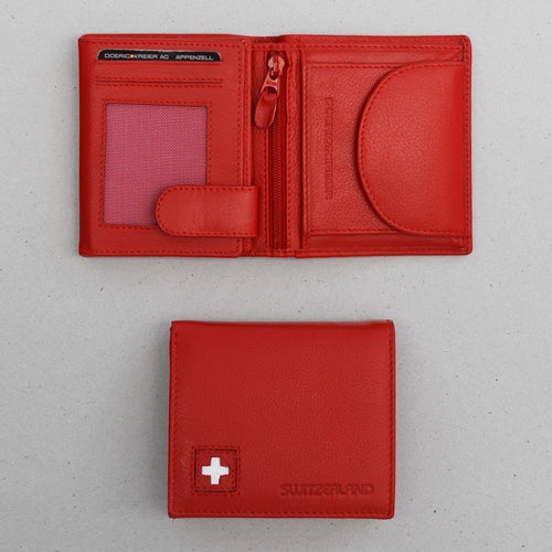Swiss Leather Wallet - Red – Alpen Schatz